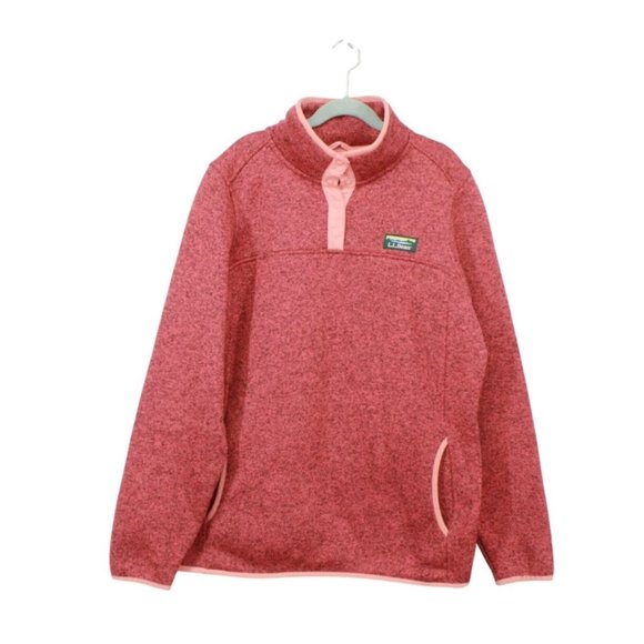 L.L. Bean | Sweaters | Ll Bean Sweater Fleece Pullover Red Size Medium | Poshmark